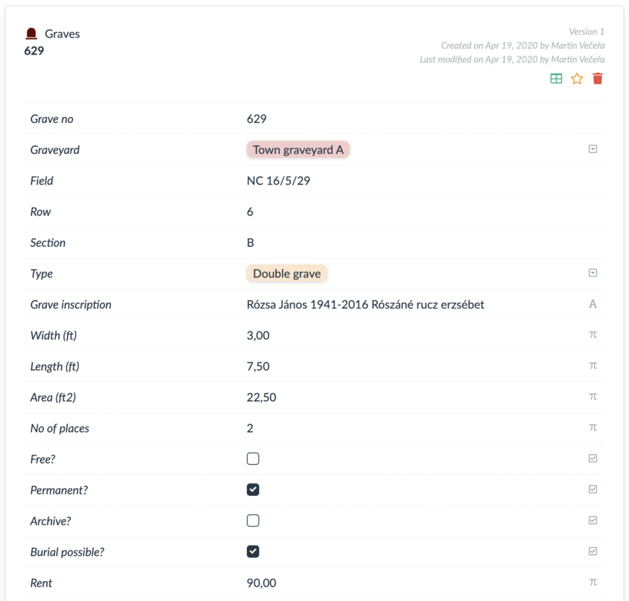 Cemetery Management Template – Let Papers Rest in Peace – Lumeer
